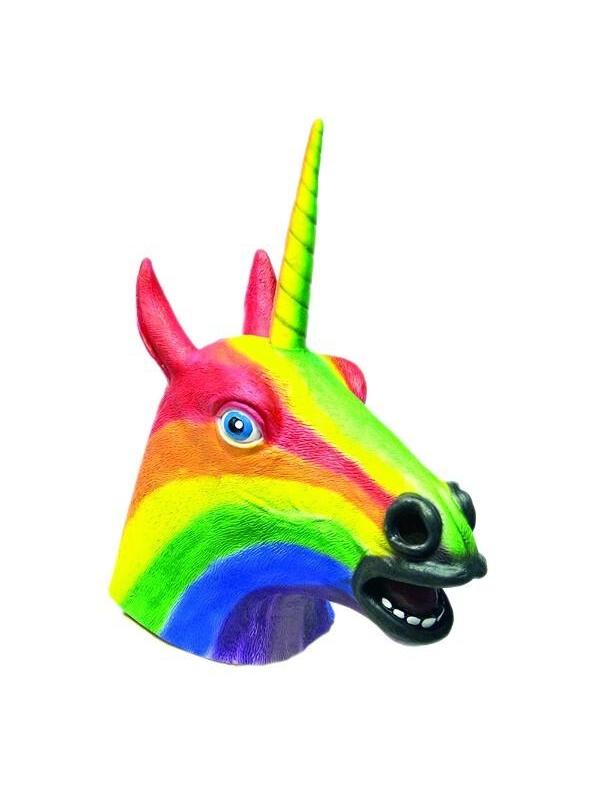 Latex Rainbow Unicorn Mask – FastShipped.com